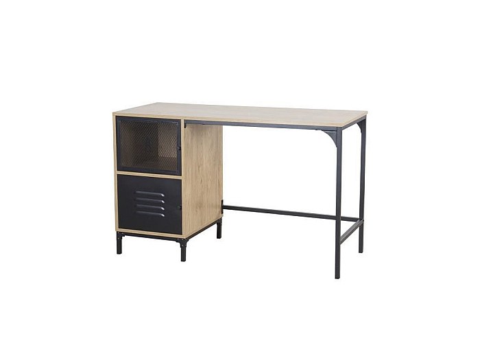 Bureau de travail 2 portes en metal - Pieds noir - ARTY