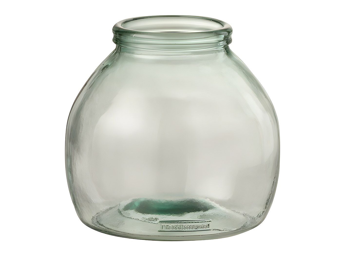 Vase en verre transparent en verre transparent 21x21x20 cm