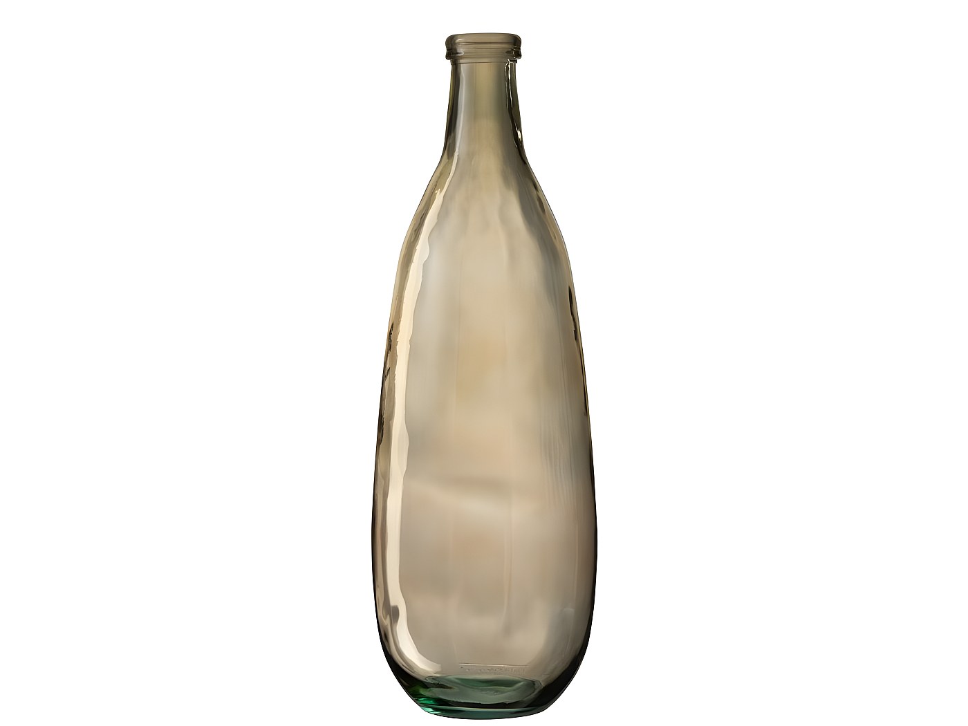 Vase bouteille en verre marron 75x25 cm