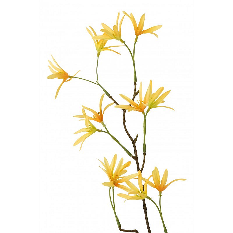 Branche tweedia en plastique jaune 5x5x80 cm