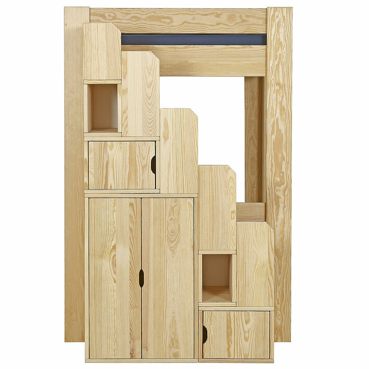 Lit mezzanine 2 places Alex Bois naturel 120x190 cm