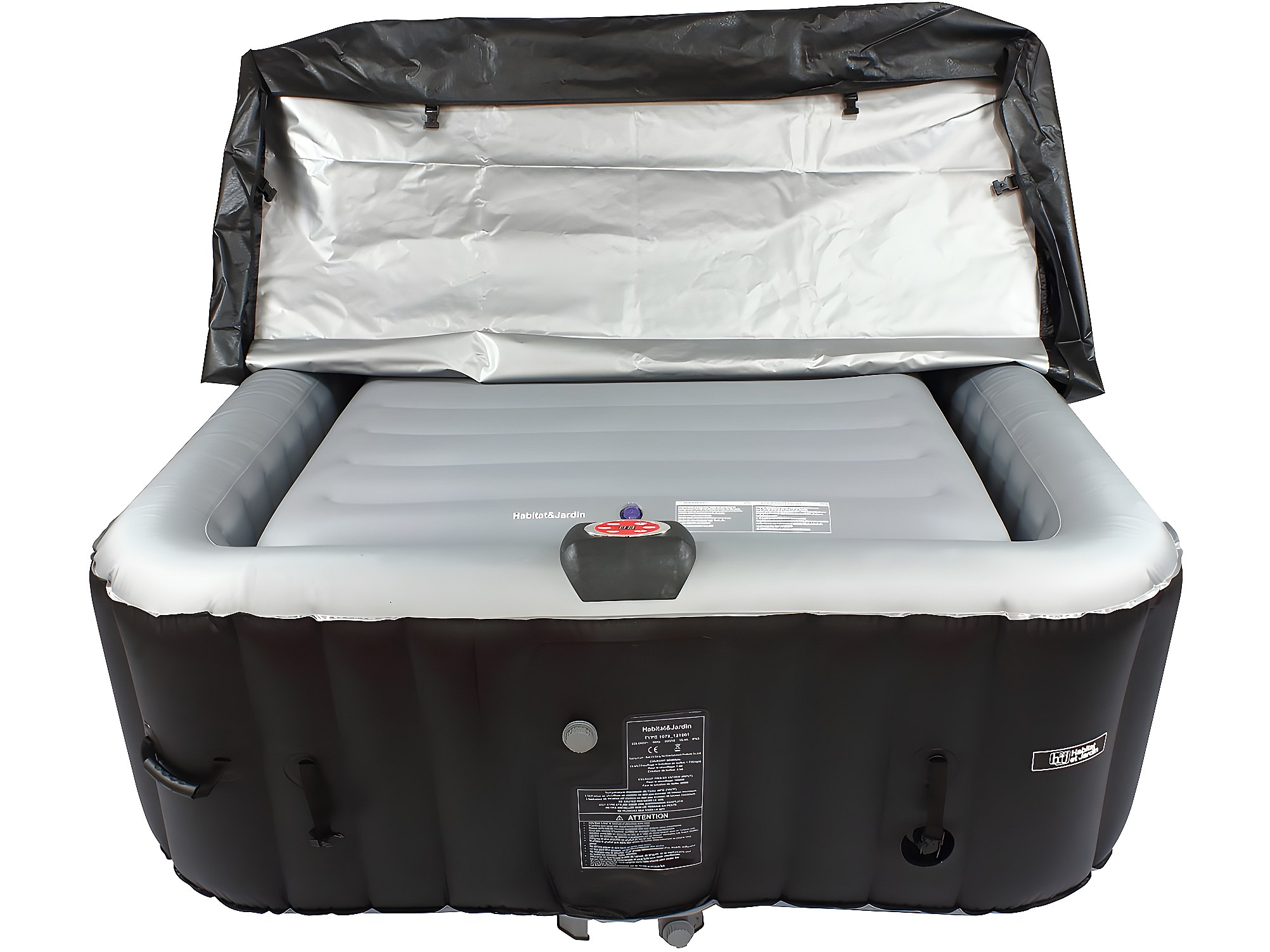 Aufblasbare Abdeckung für einen quadratischen Whirlpool für 6 Personen ...