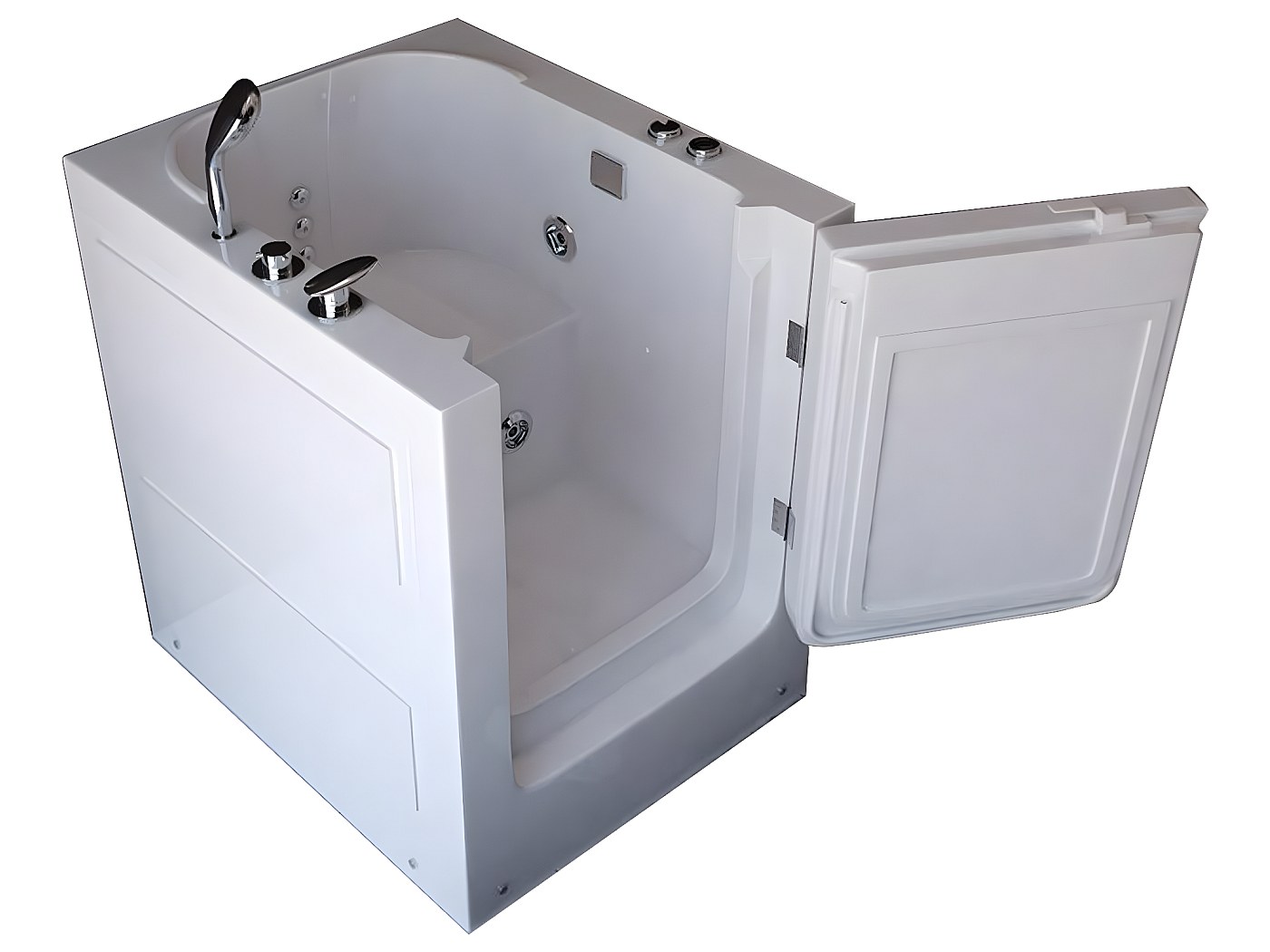 Balneobad met deur voor senioren 93 x 83 x h100 cm – Lavander