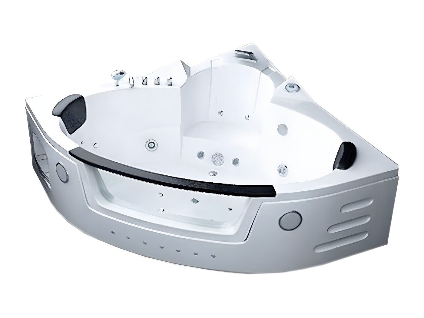 Baignoire Balnèo Chromothérapie 150 X 150 cm pompe double 20 jets ...