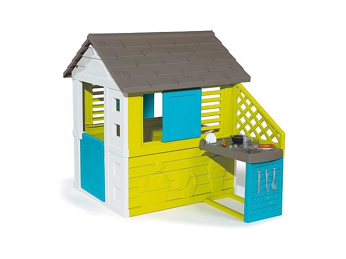Smoby maison Pretty et cuisine ete 145 x 110 x 127cm