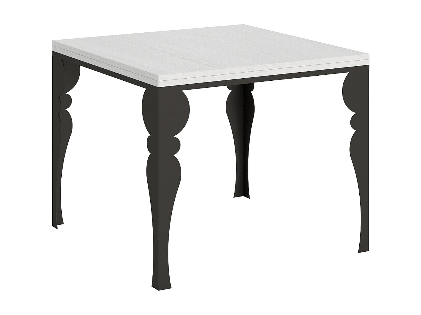 Tavolo apribile 90x90/180 cm Paxon Libra Bianco Frassino telaio Antracite