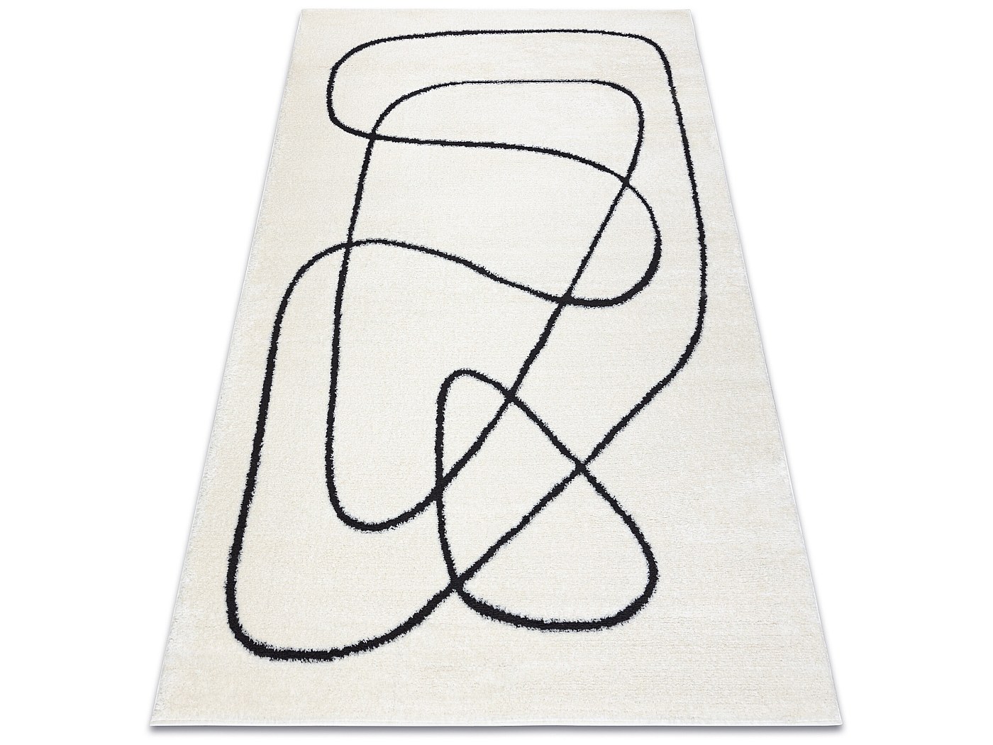 Tappeto moderne MODE 8377 astrazione crema / nero 140x190 cm