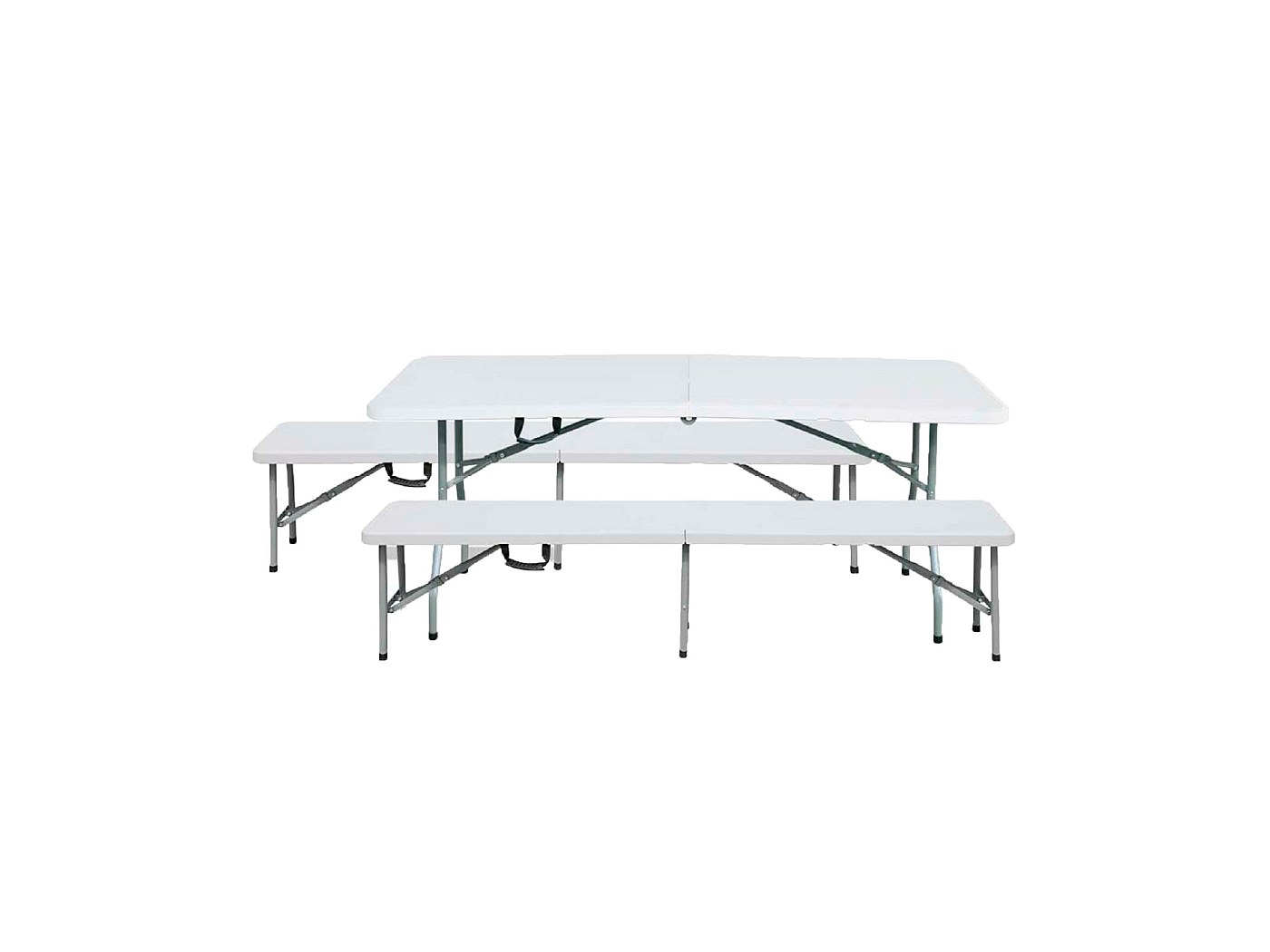 Set de tables pliantes avec 2 bancs 180cm Catering O91