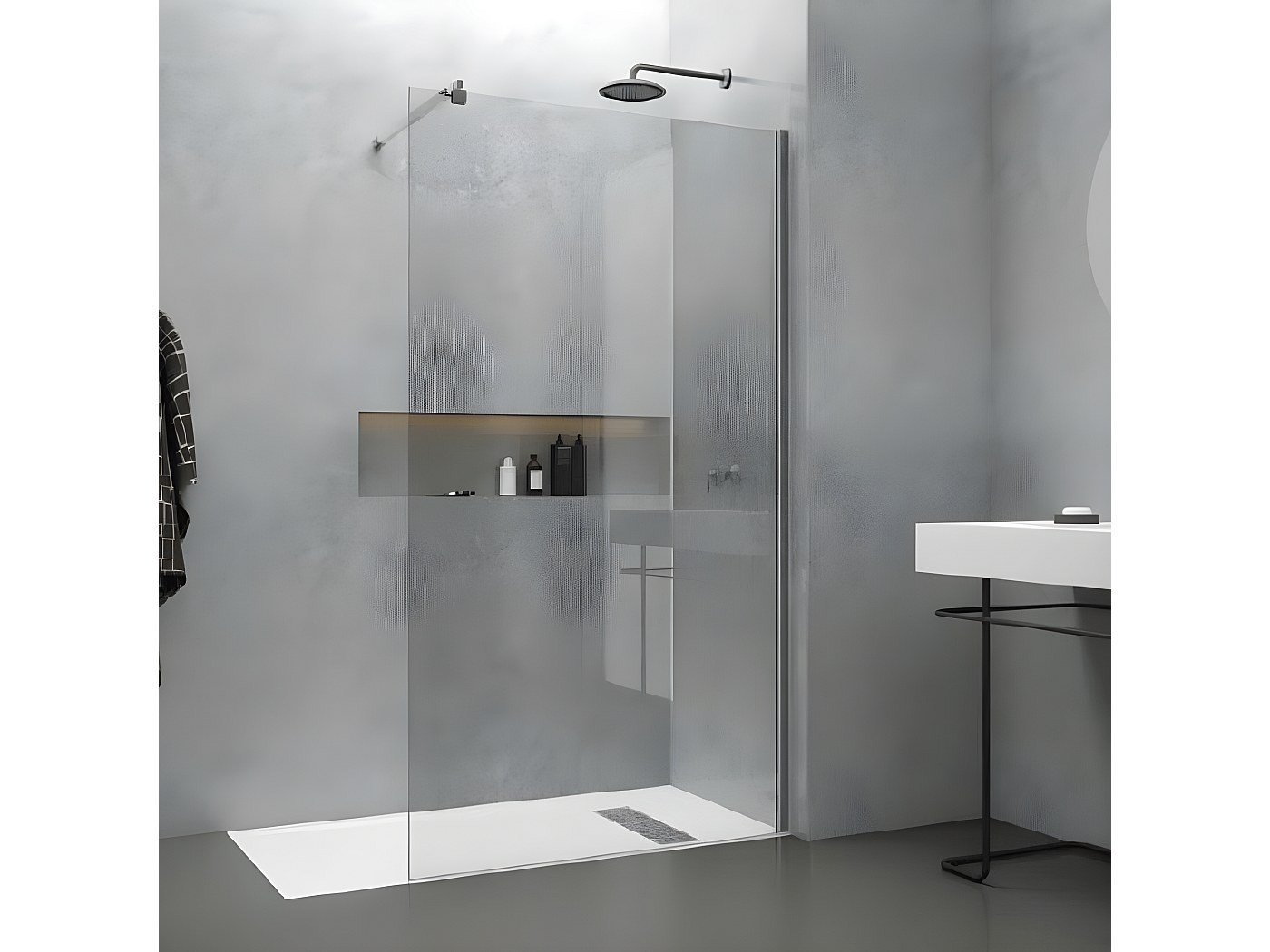 Panel Fijo de ducha PETERSON 110 cm Decorado