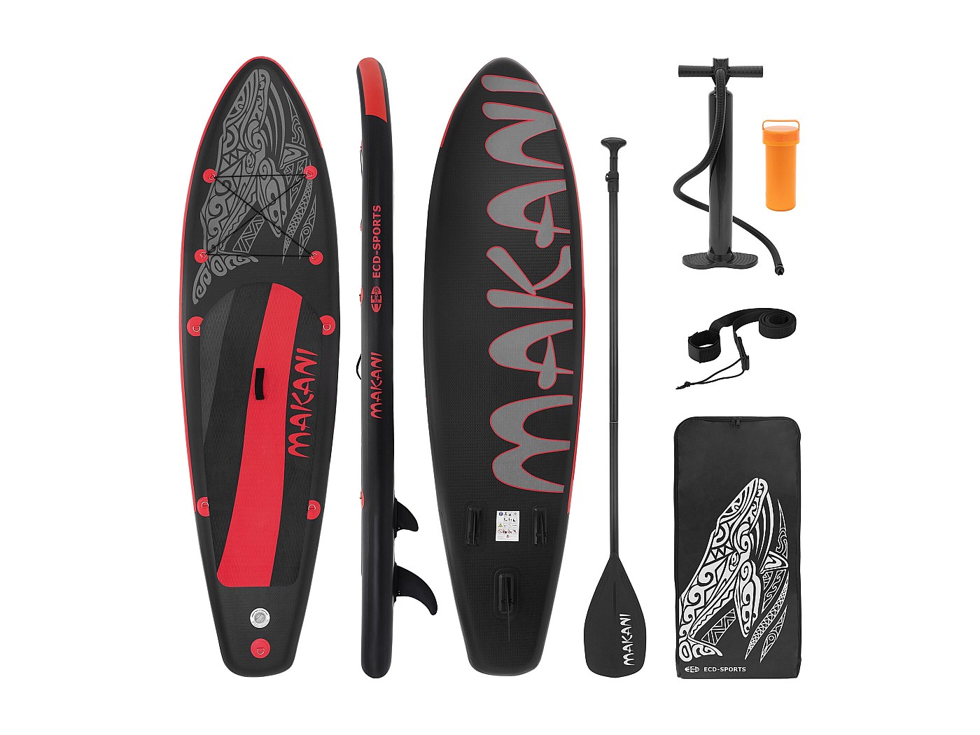 ECD Germany Tabla hinchable de paddle surf SUP Makani 320 x 80 x 15 cm ...