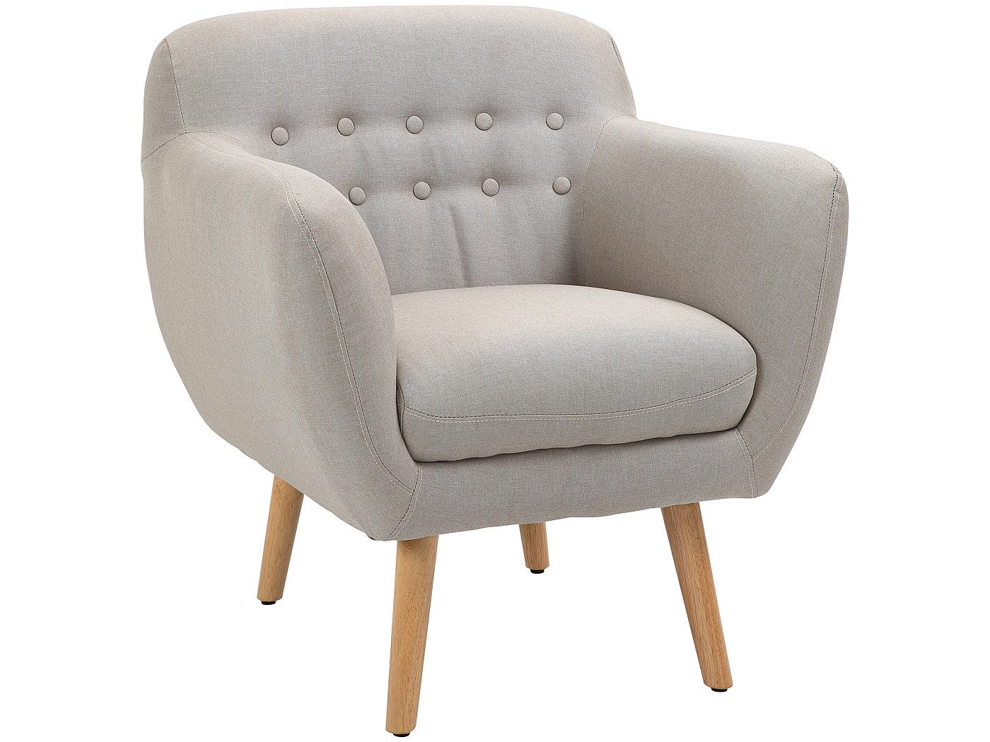 Butaca nórdica 71x62x78cm beige 833-938