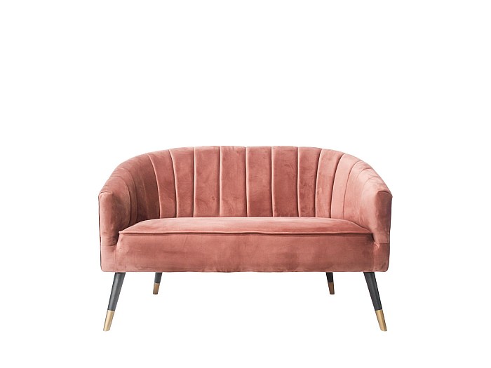 Royal - Canapé 2 places en velours - Couleur - Rose