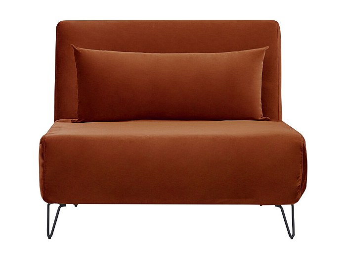 Joe Harper - Fauteuil convertible en velours - Couleur - Rouille