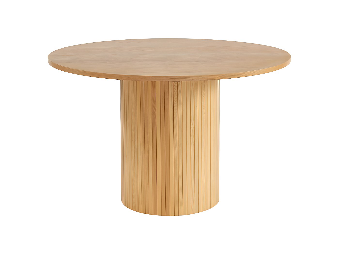 Mati - Table à manger ronde en bois ø120cm - Couleur - Bois clair