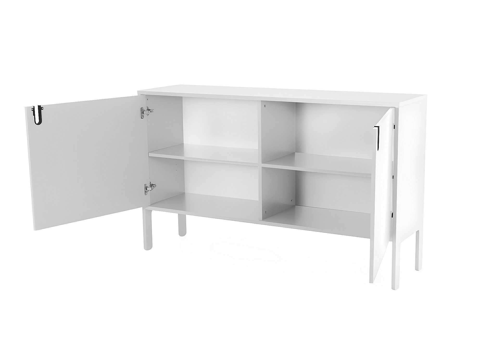 Uno - Buffet en bois 2 portes L148cm - Couleur - Blanc