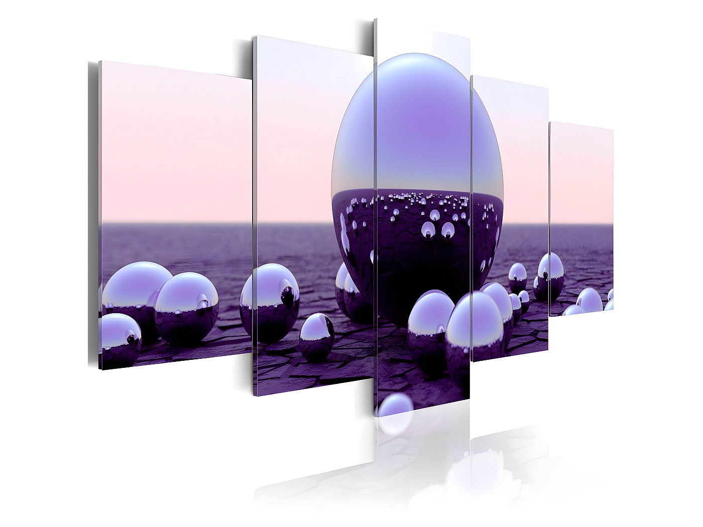 Tableau - Purple Balls 100x50 cm