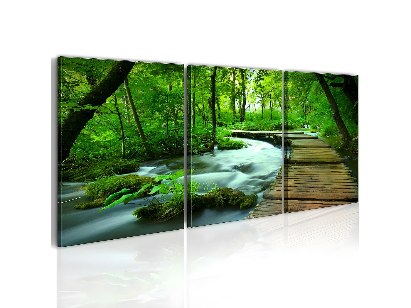 Tableau - Promenade forestière - triptyque cm