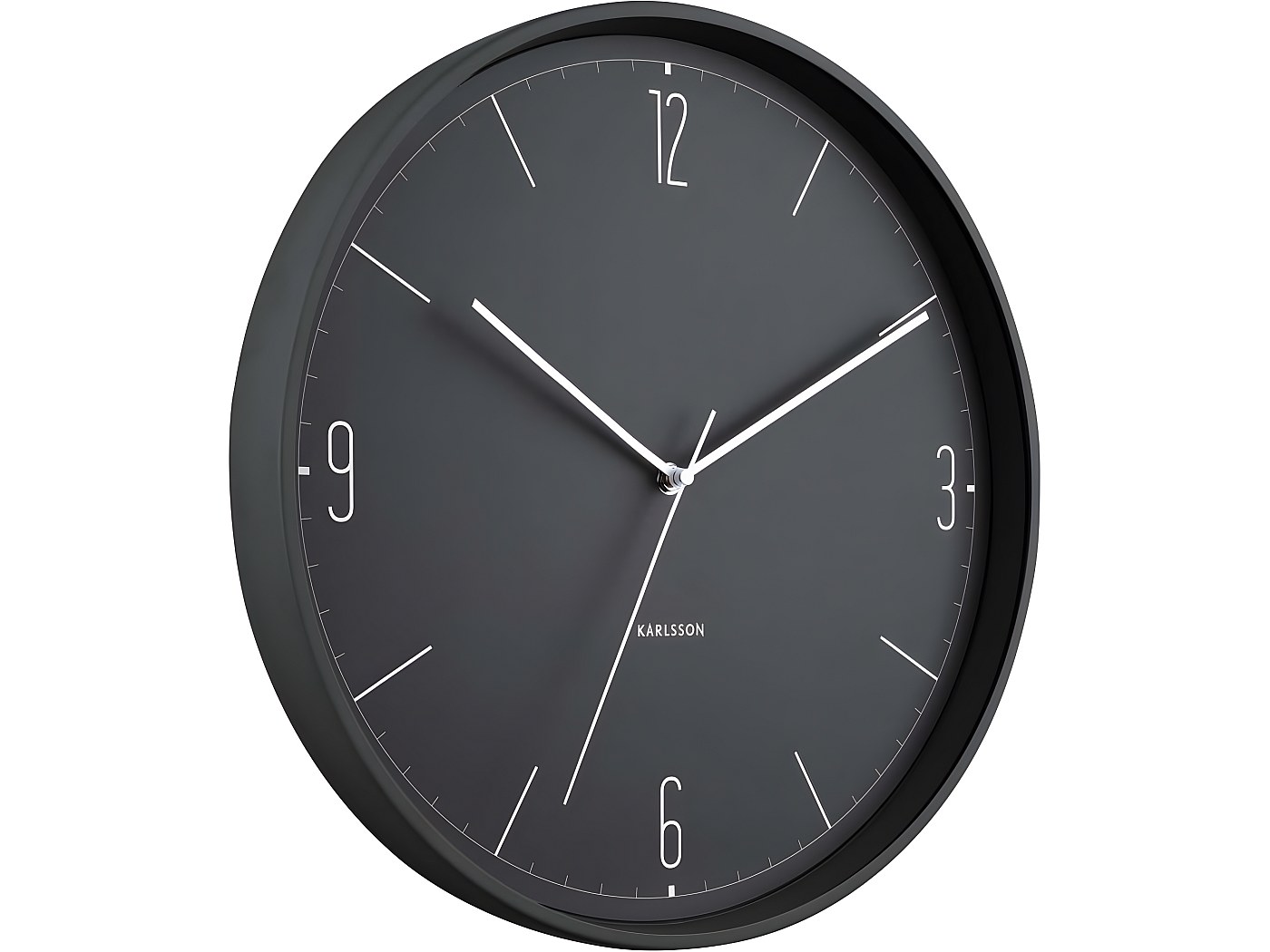 Reloj de metal mate Numbers & Lines 40 cm