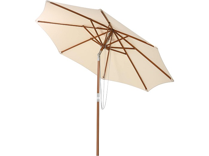 parasol inclinable ø3m toile polyester imperméable avec cordon de ...