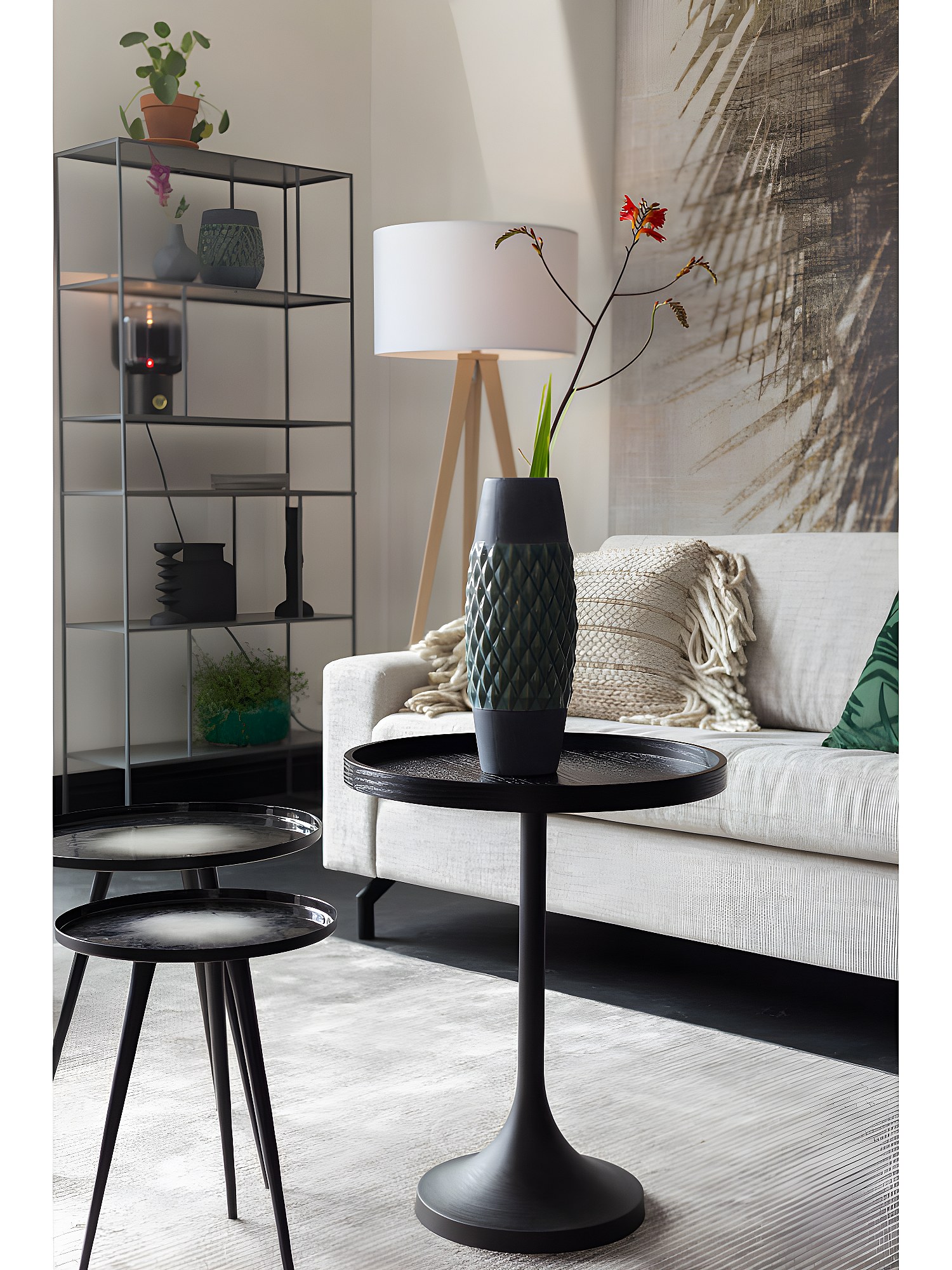 Jason - Table d'appoint ronde - Couleur - Noir