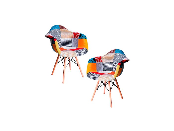 Pack 2 Sillas Dau Patchwork - Patchwork Clear