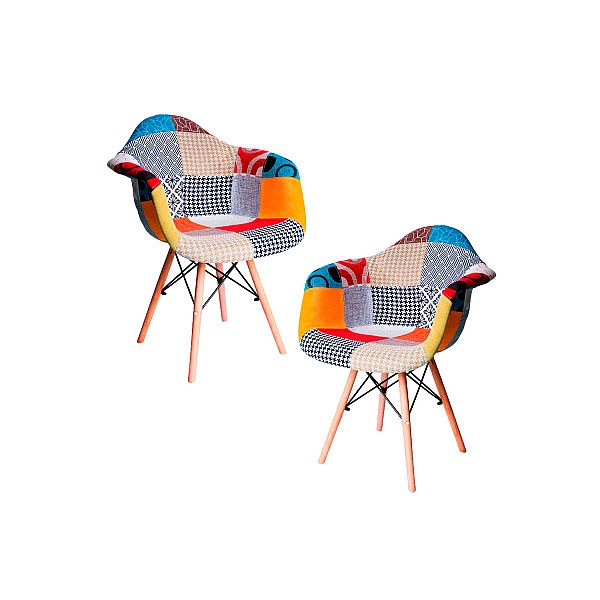 Pack 2 Sillas Dau Patchwork - Patchwork Clear