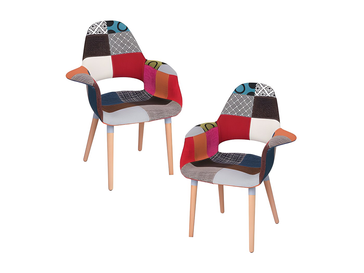 Pack 2 Sillas Trone Patchwork