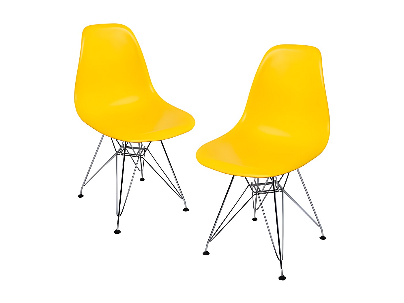 Pack 2 Sillas Tower Metálicas - Amarillo