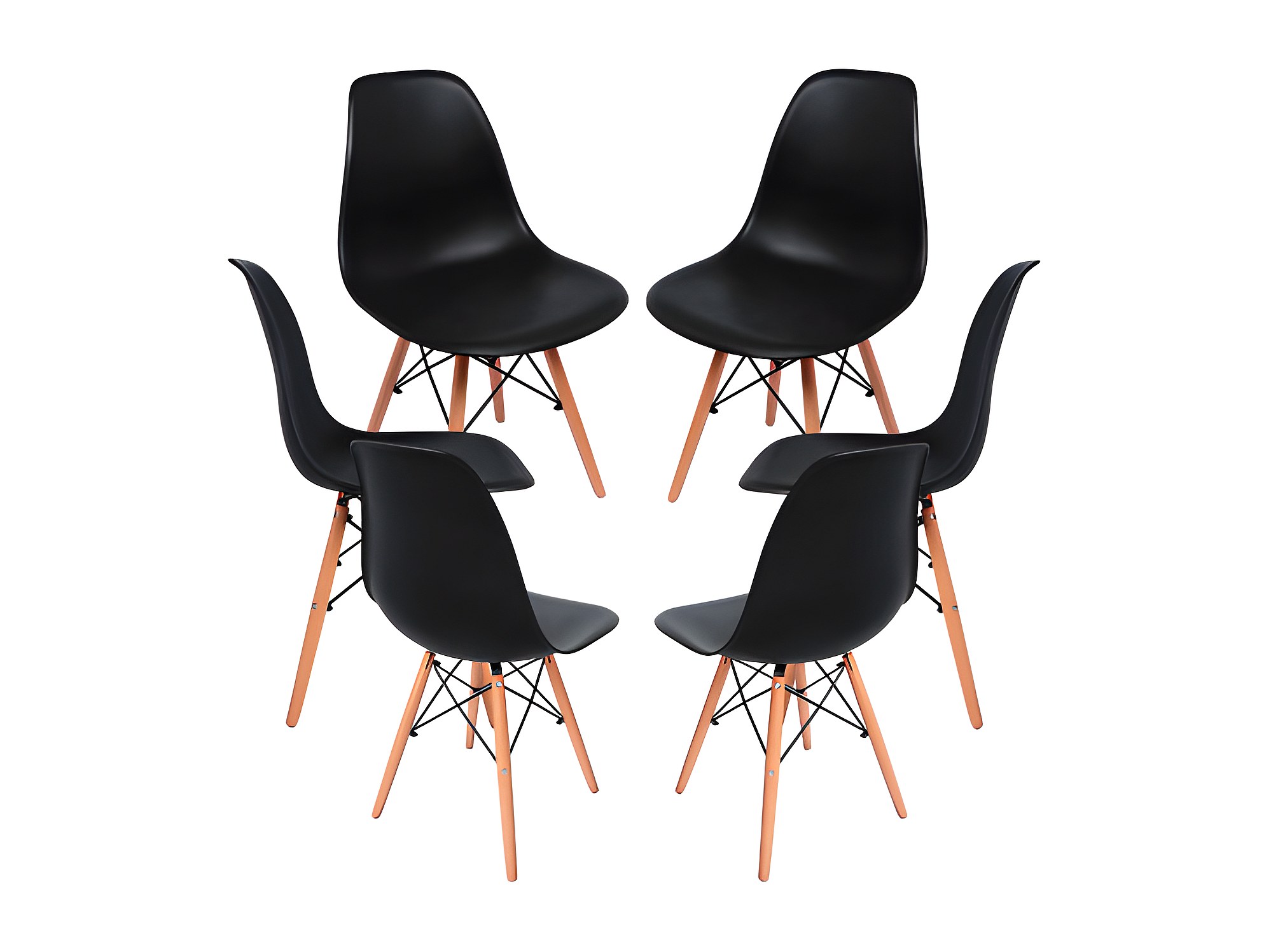 Pack 6 Sillas Tower One - Negro