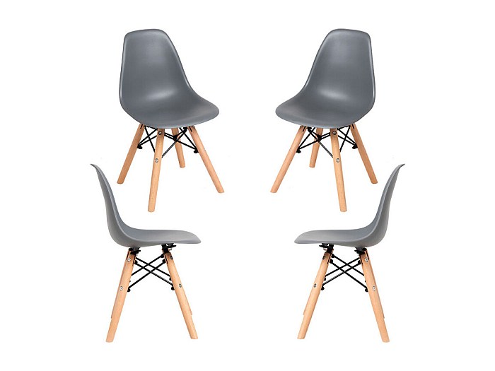 Pack 4 Sillas Tower Kid (Infantil) - Gris oscuro