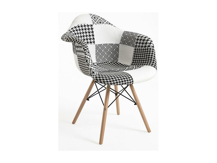 Silla Dau Patchwork - Blanco y Negro
