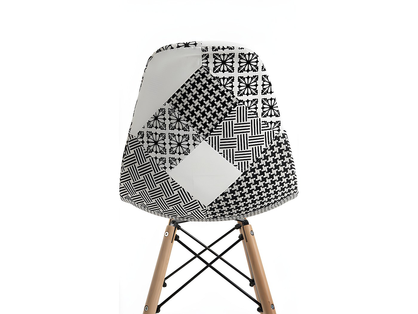 Pack 6 Sillas Tower Patchwork - Patchwork blanco y negro