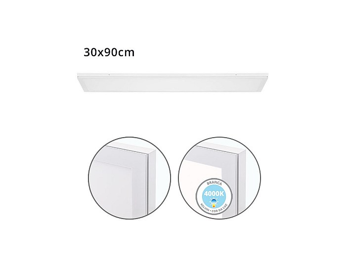 Panel Rectangular De Voltaire 30x90 72w Led Blanco