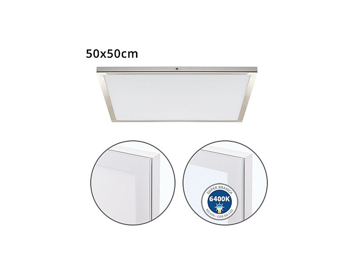 Panel Formato Cuadrado 48w Led Voltaire 50x50 Niquel De