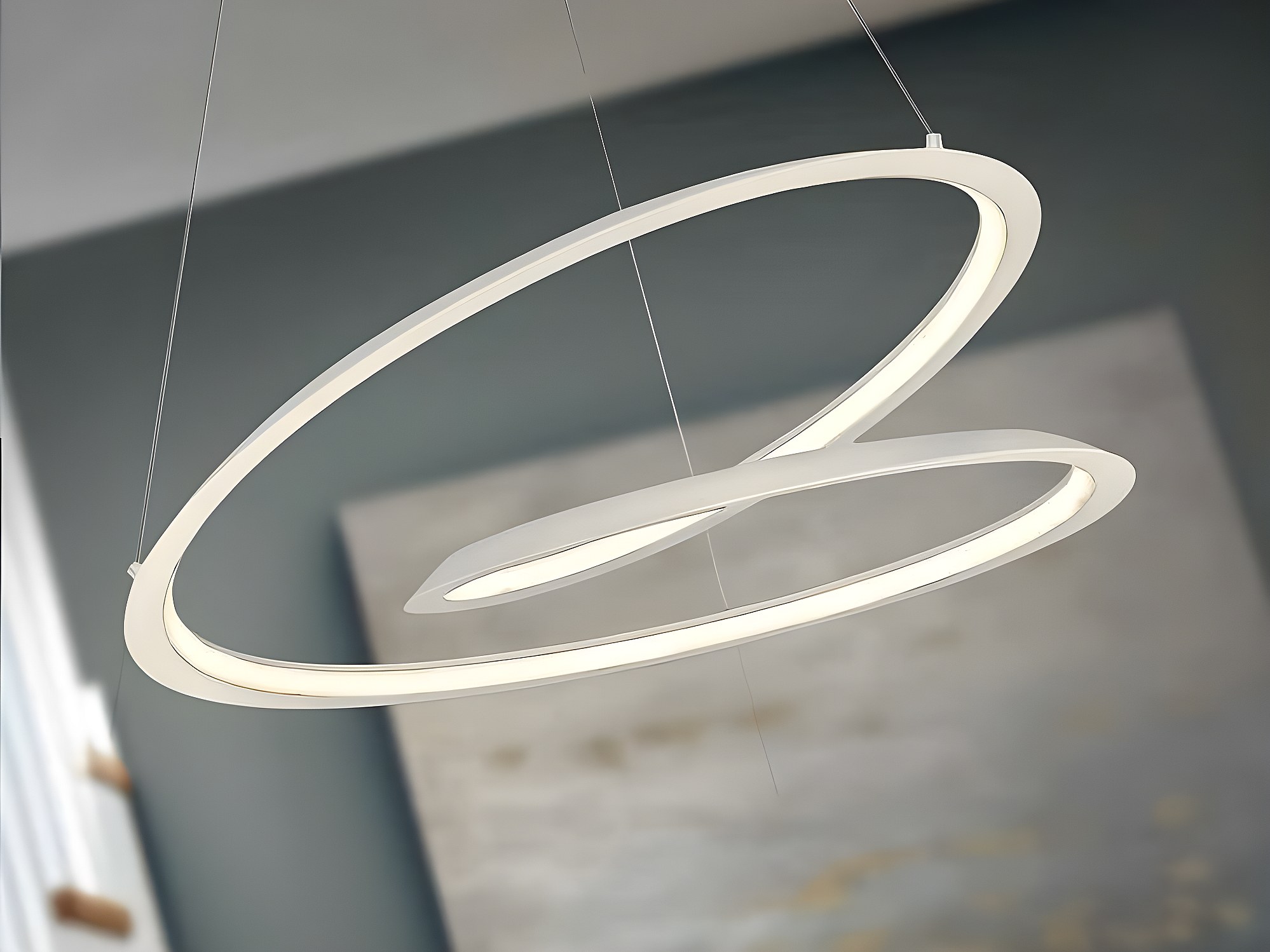 Pendant LED modèle LOOPING blanc 36w SCHULLER