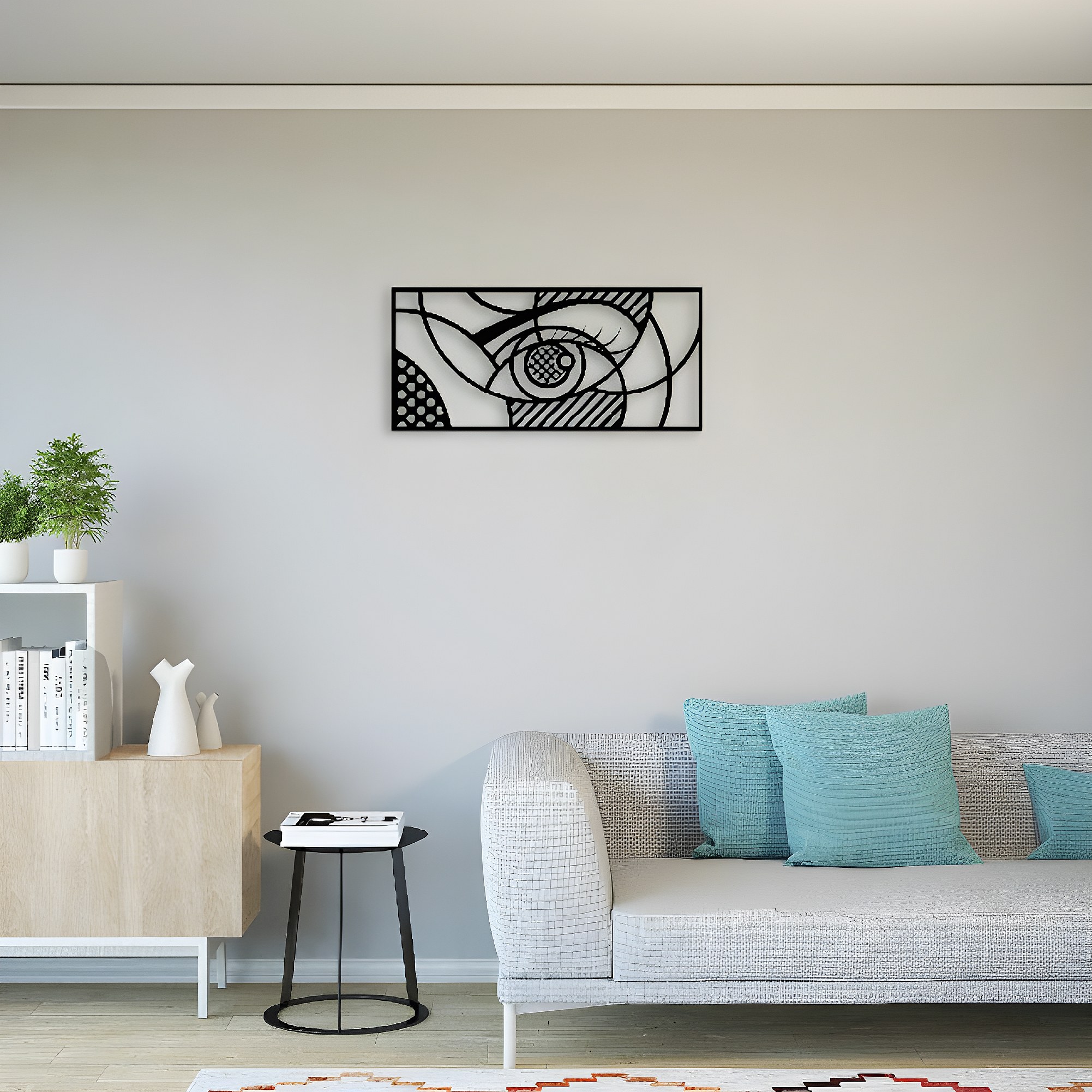 Décoration Murale Art - Noir - 76x0,15x35 cm - Homemania