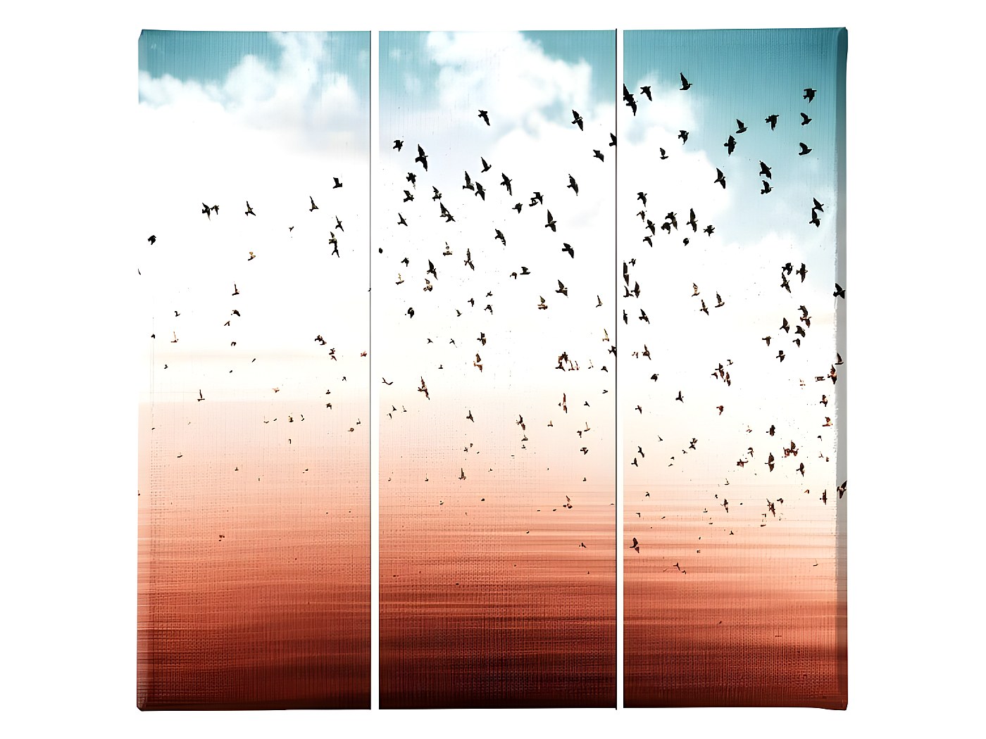 Impression sur Toile Oiseaux - Multicolore - 69x3x50 cm - Homemania