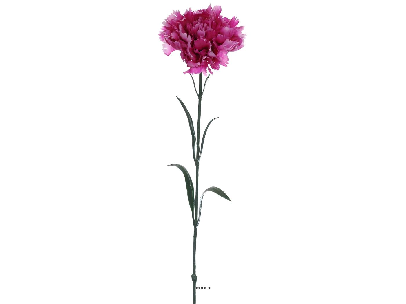 Oeillet artificiel H 60 cm superbe tête tissu D 8cm Lavande - couleur ... Oeillet artificiel H 60 cm superbe tête tissu D 8cm Lavande - couleur ...