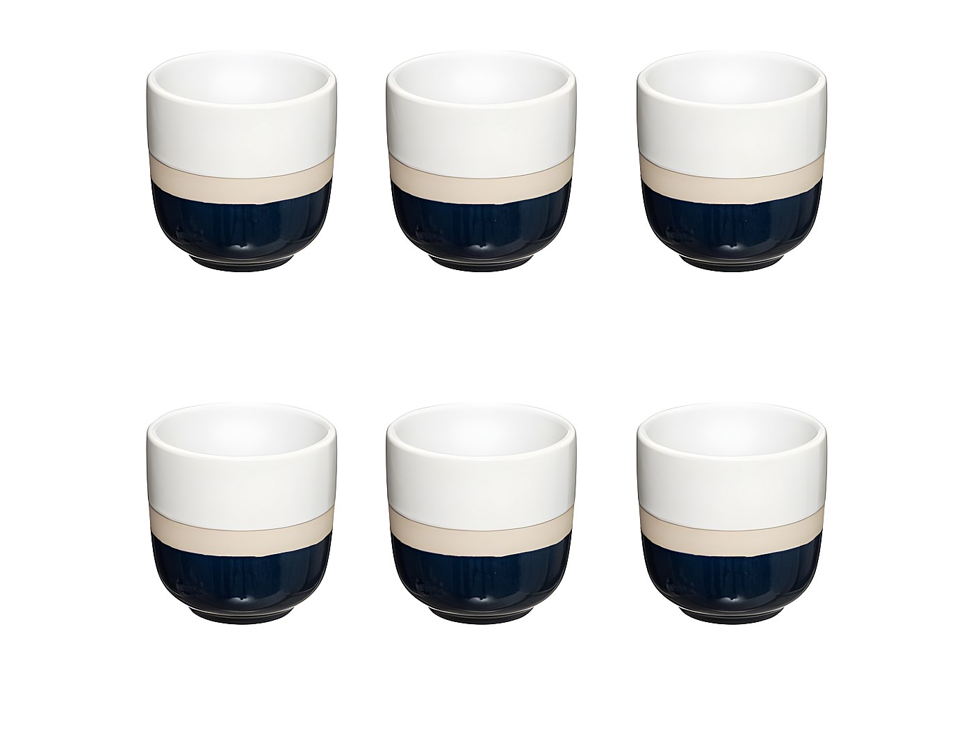 Lot de 6 Tasses à Café "Sofia" 14cl Bleu Émeraude