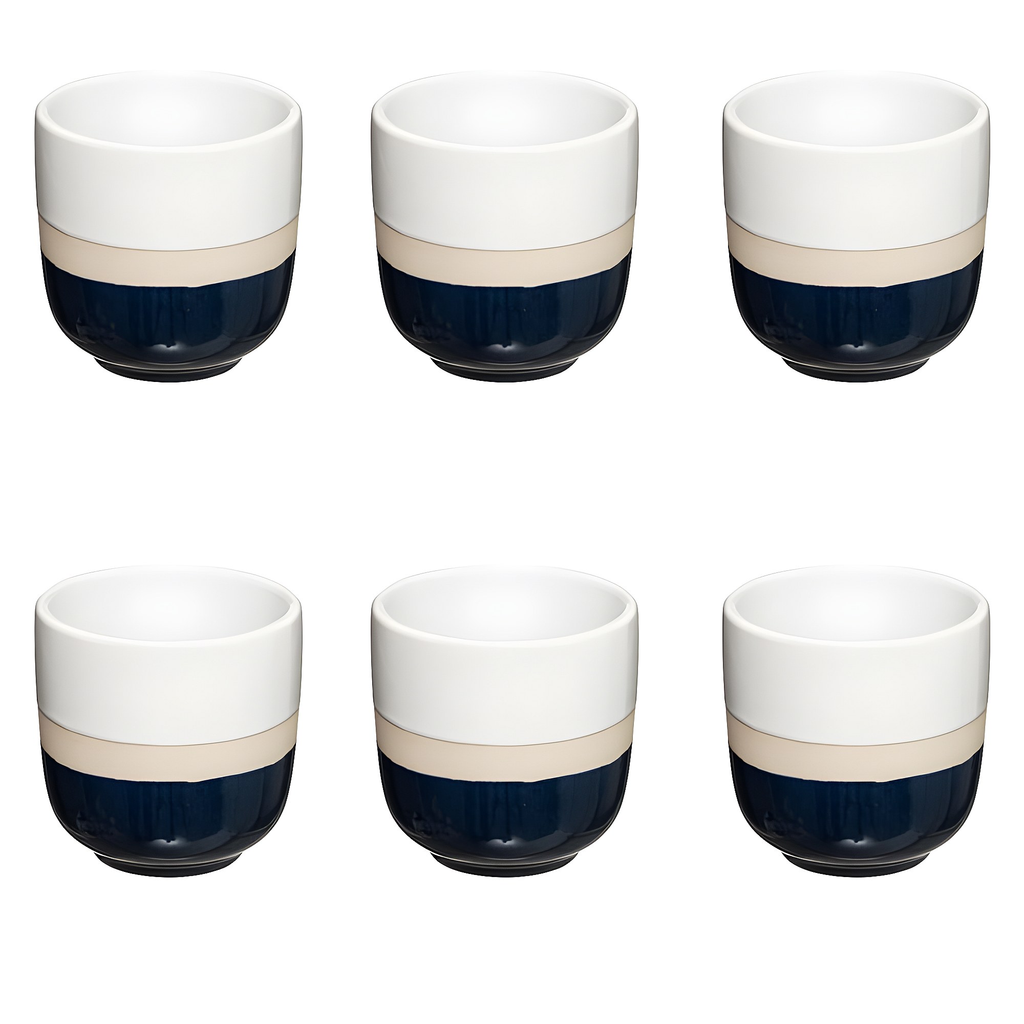 Lot de 6 Tasses à Café "Sofia" 14cl Bleu Émeraude