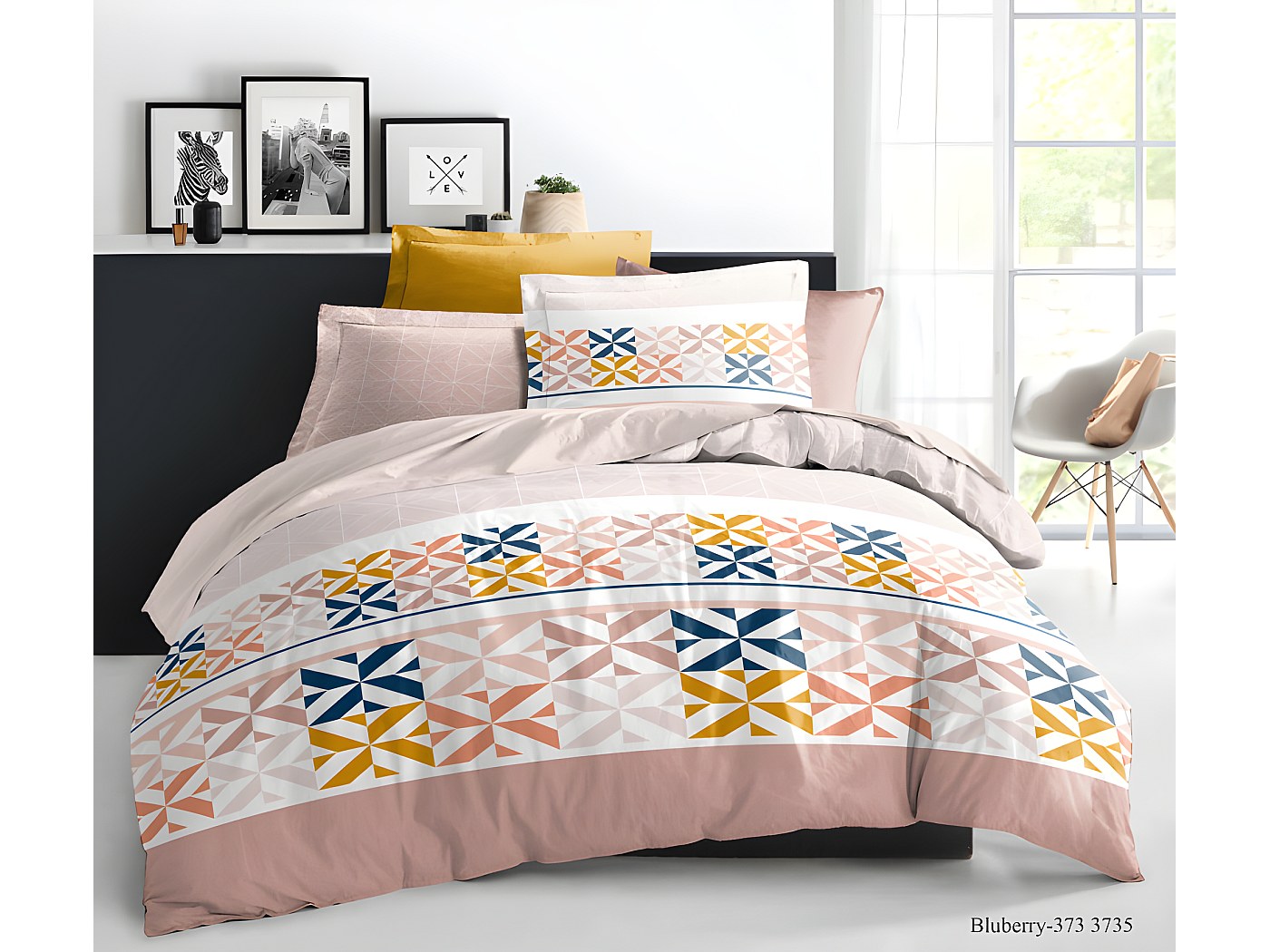 Pack complet Bluberry housse de couette pour lit 180 x 200 cm "King ...