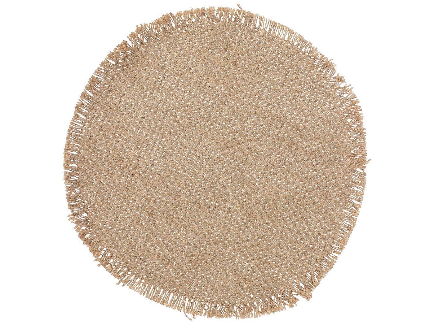 Set de 2 Table Napperon Rond en Jute Brun Ø 38 cm