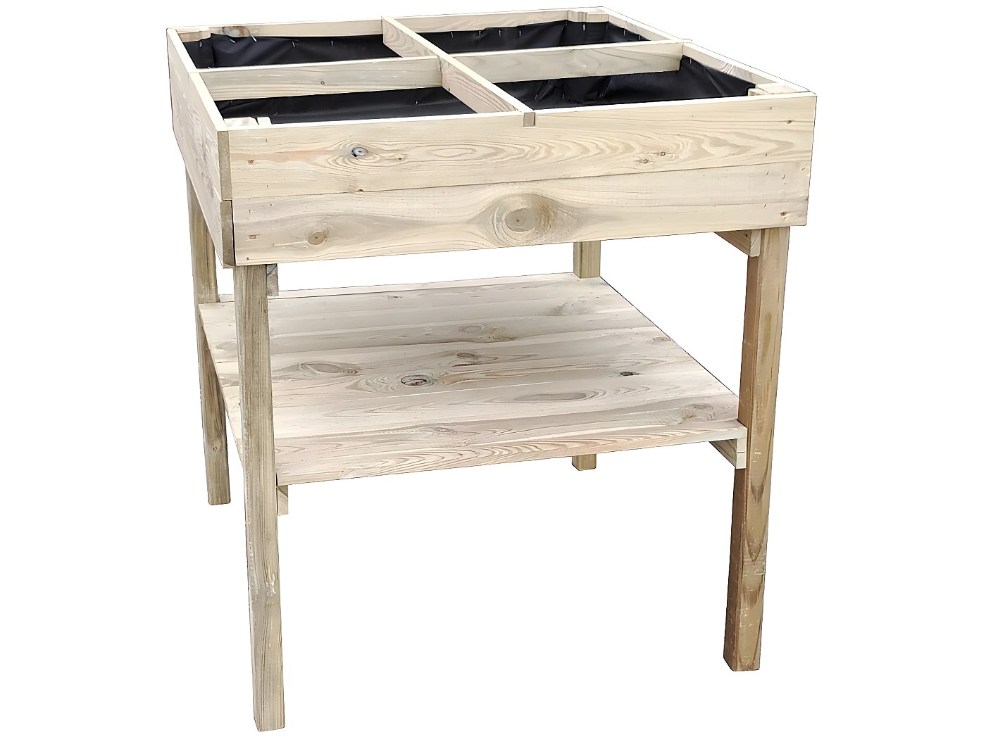 Verhoogde houten moestuin "Naturalia" - 80 x 80 x 100 cm, ideaal voor ...