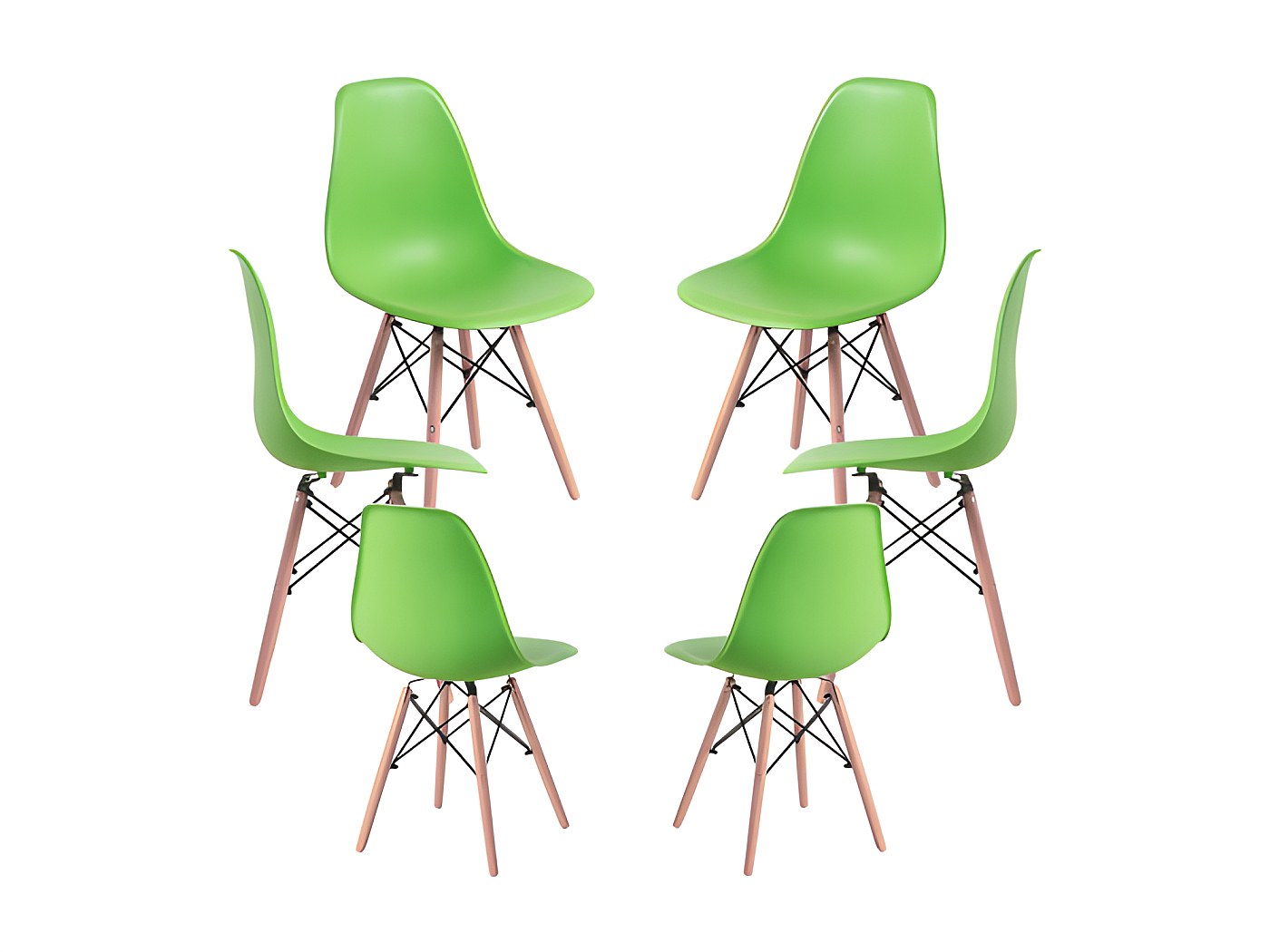 Pack 6 Sillas Tower Basic - Verde