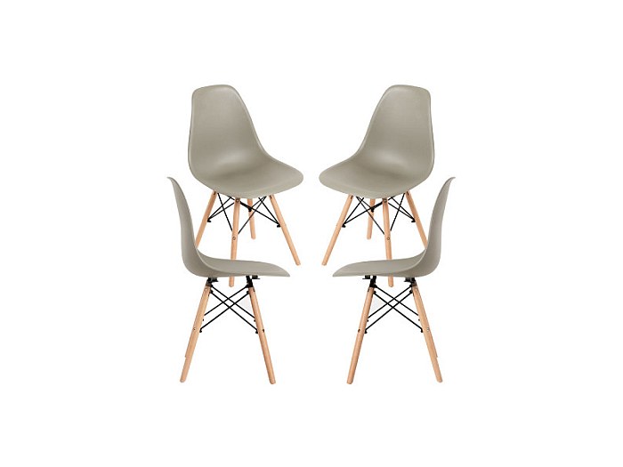 Pack 4 Sillas Tower Basic - Gris