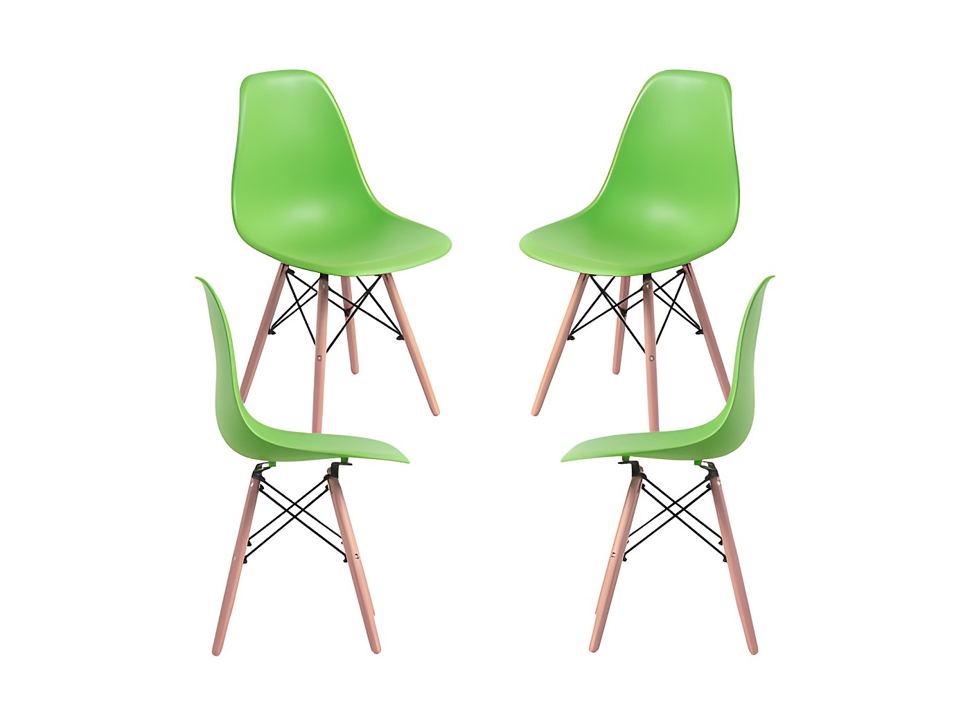 Pack 4 Sillas Tower Basic - Verde