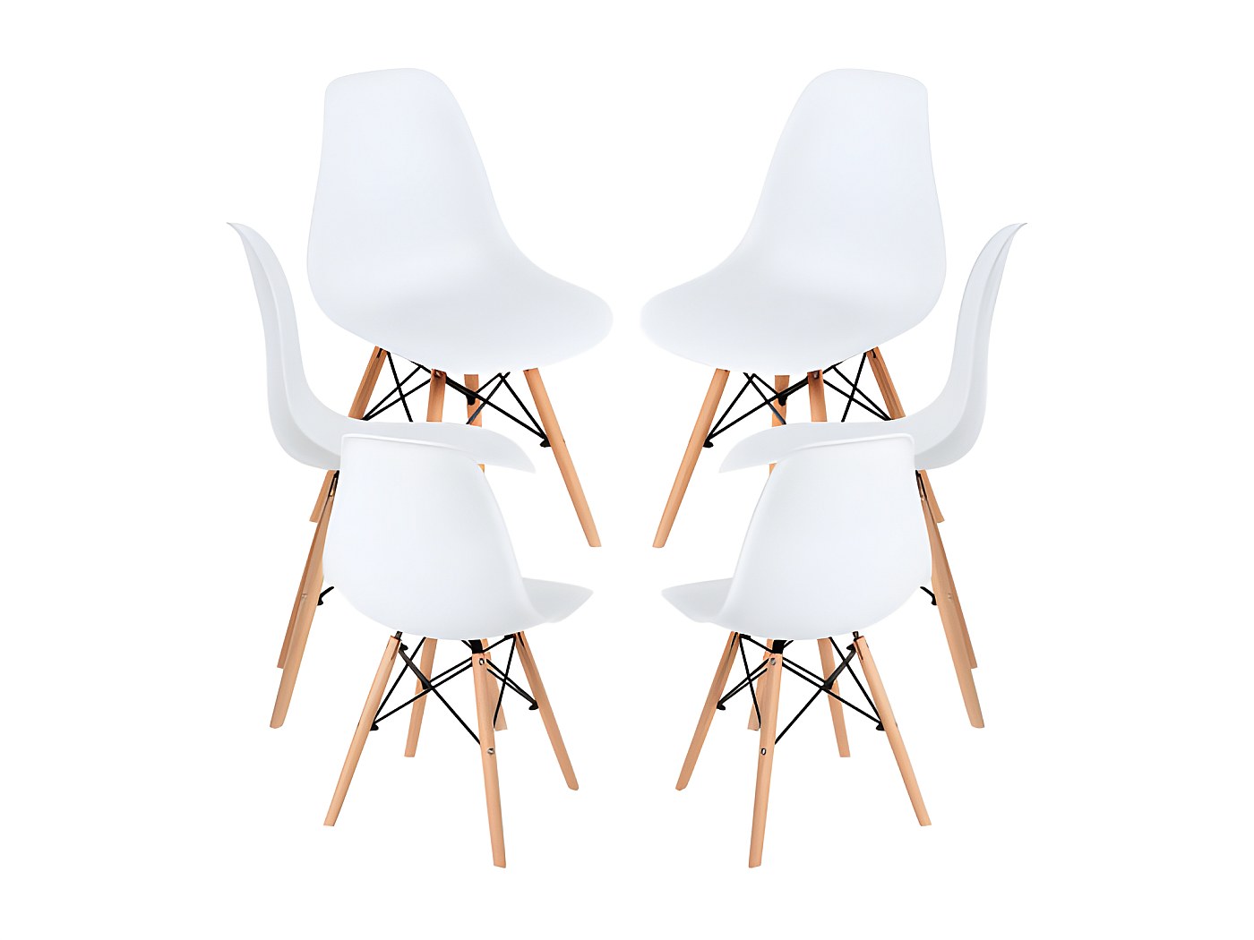 Pack 6 Sillas Tower Basic - Blanco