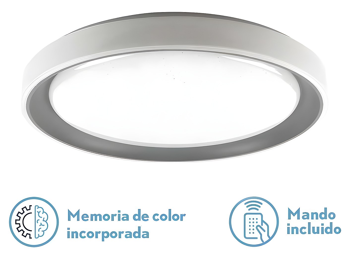 Plafon Luanda 72w 3000-4000-6000k Gris Red.7x49,5d 7200lm Reg.intens. C ...