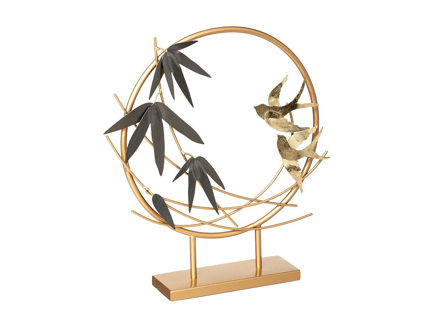 Objet décoratif Oiseau en Métal Or H 36 cm