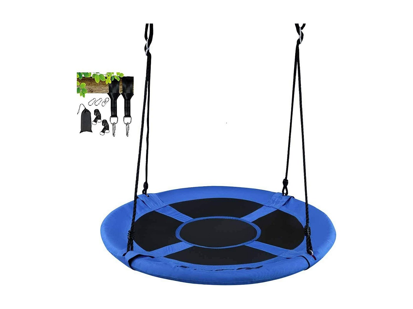 Balançoire nid d’oiseau rond 100cm de diamètre avec sangle de ...